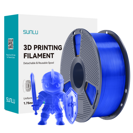 SUNLU PLA+ 1.75mm 1kg Blue Transparent / Niebieski Transparentny ...